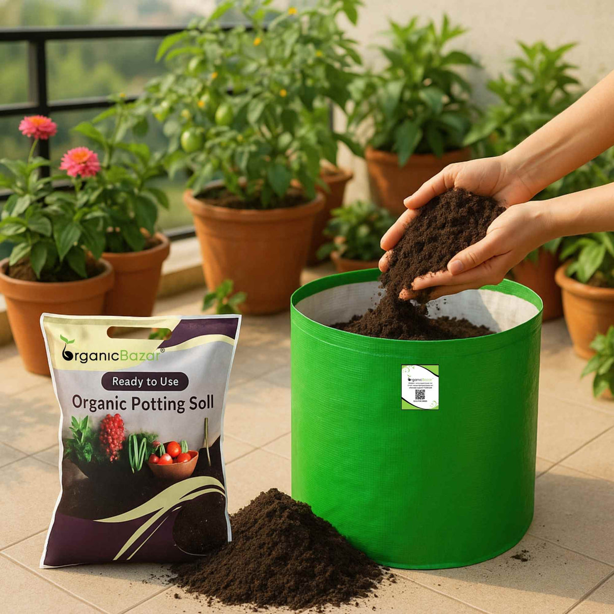 Ready to Use Organic Potting Soil Mix for Home Gardening 10 kg ...