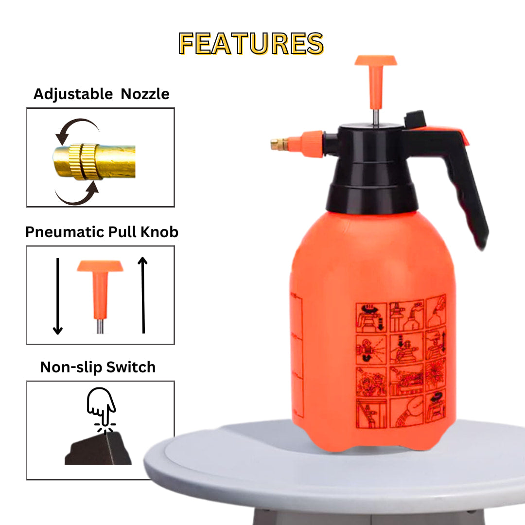 High Pressure Garden Spray Pump 2 Liter For Home Gardening - OrganicBazar