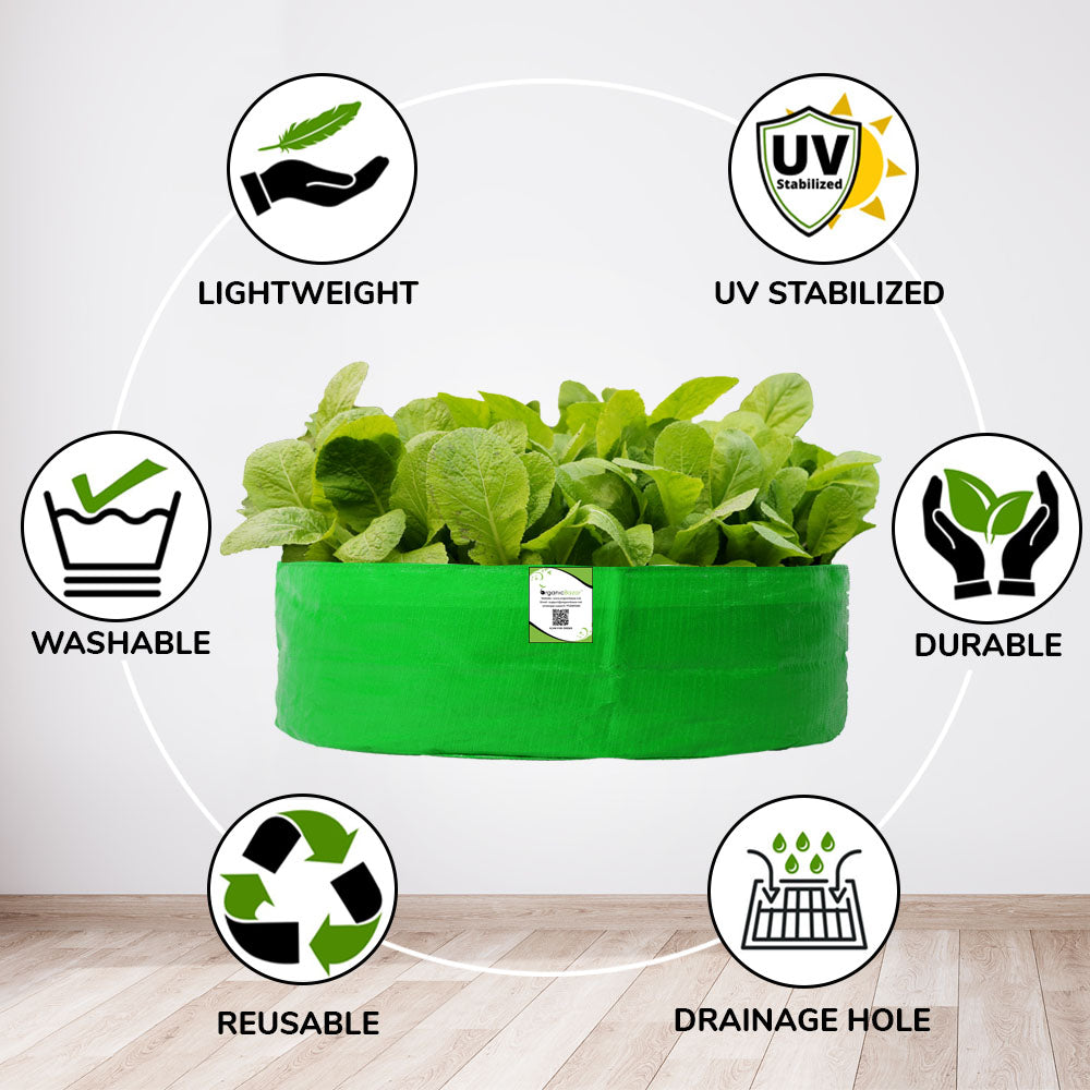 HDPE 24x09 Grow Bags for Home and Terrace Gardening Extra Thick Premiu