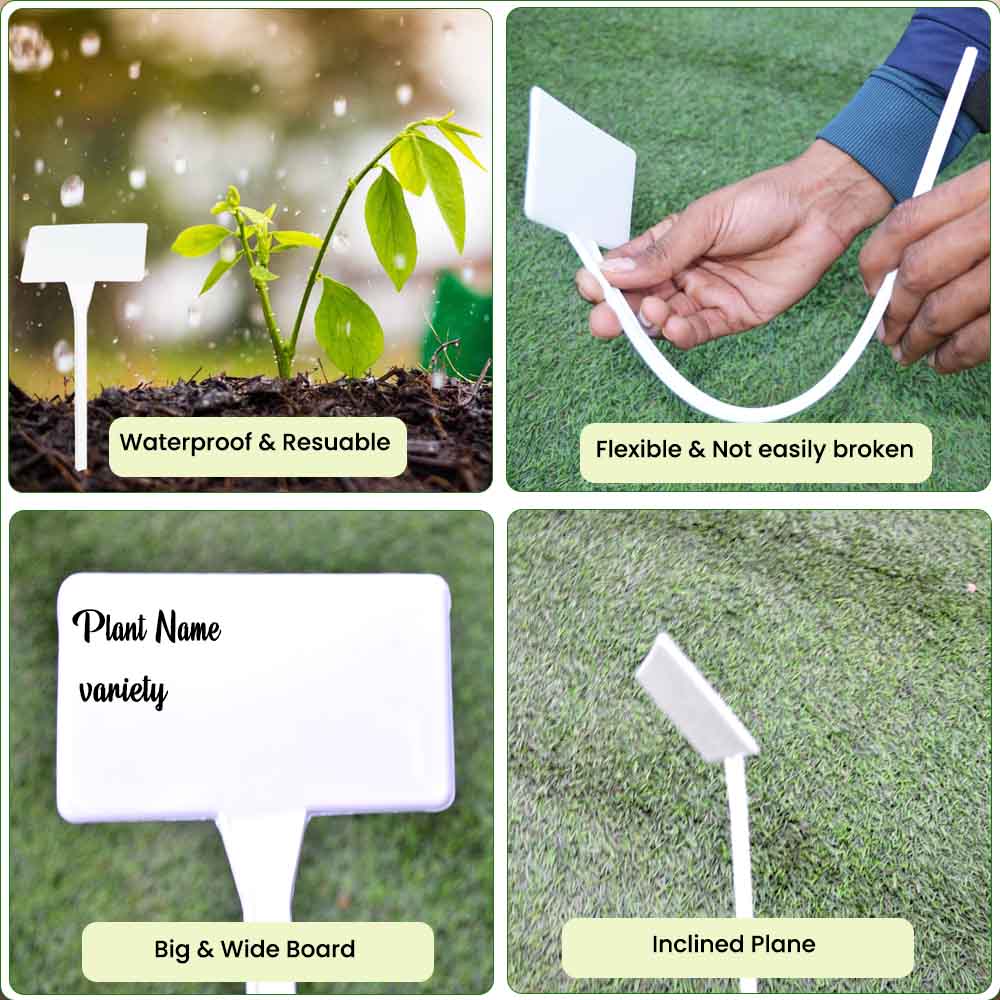Plastic T Type Big Plant Tag Marker label White