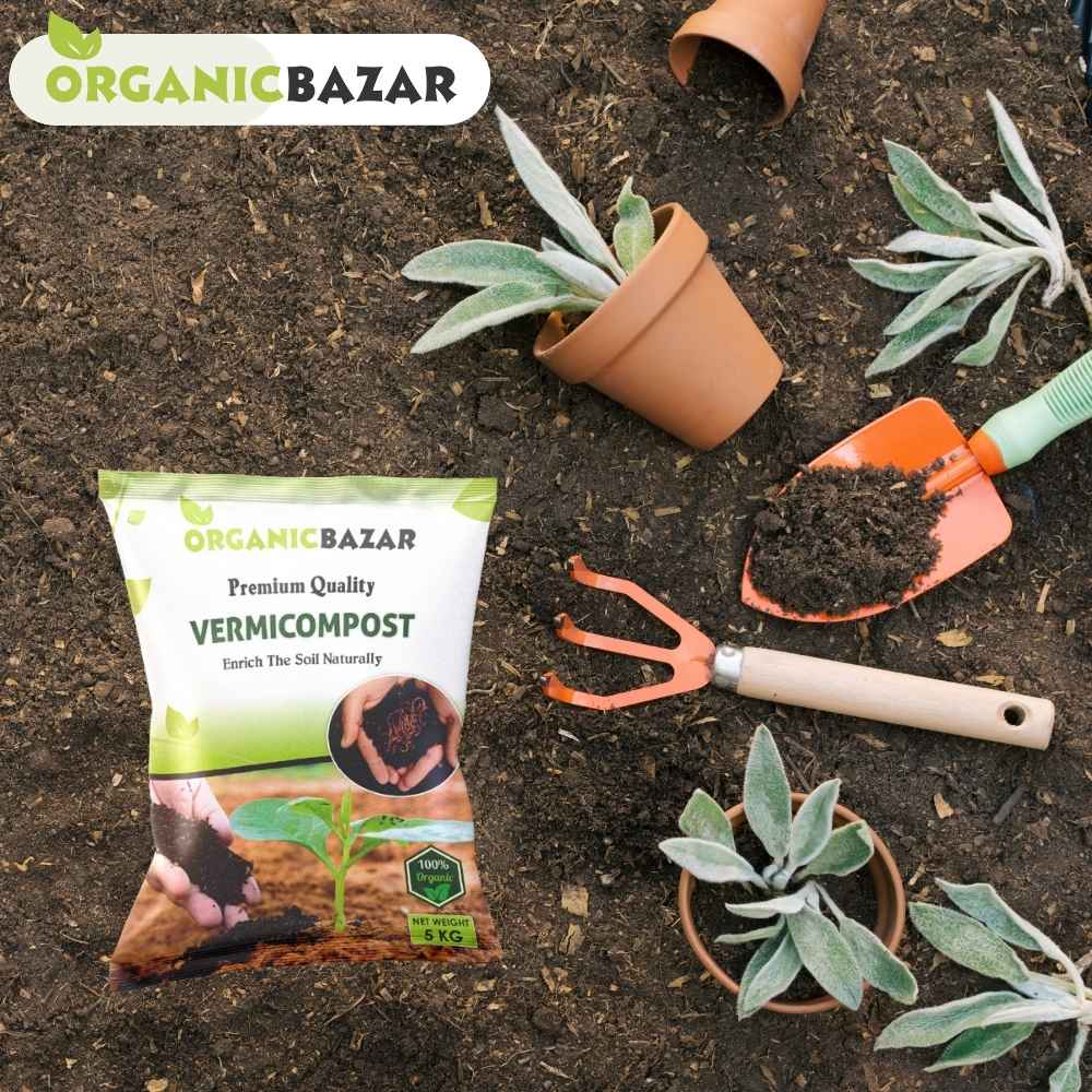 Vermicompost Fertilizer Manure for Home Garden Plants (5kg) - Organicbazar
